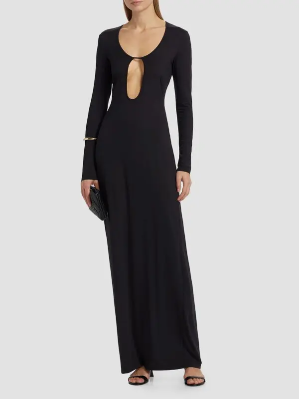Kiki De Montparnasse Echauffe Cut-out Long-sleeve Gown