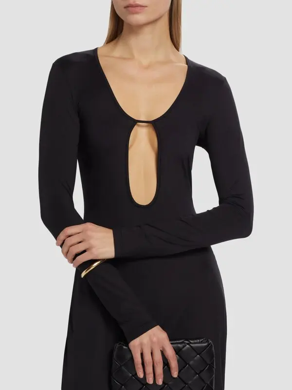 Kiki De Montparnasse Echauffe Cut-out Long-sleeve Gown