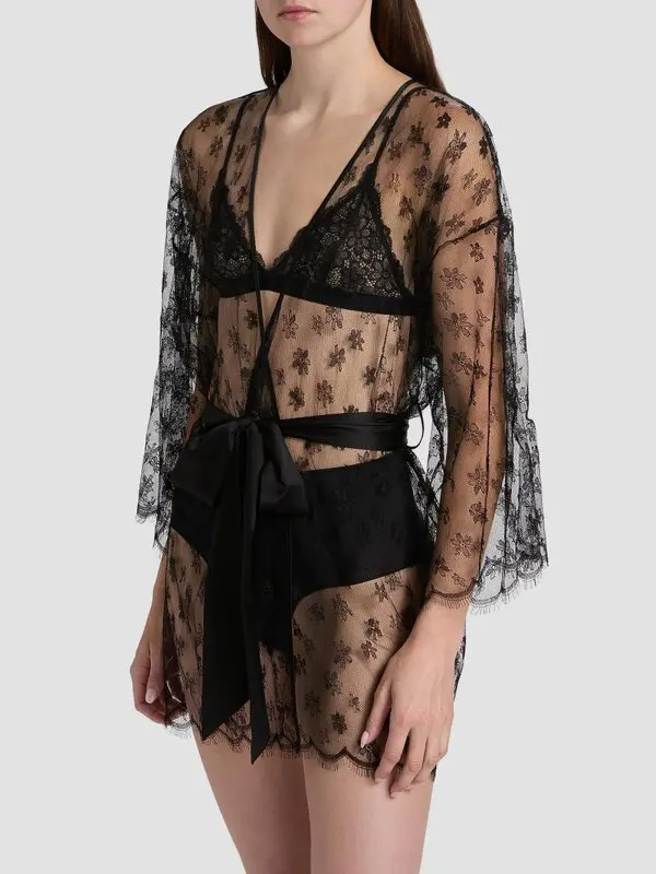 Kiki De Montparnasse Floral Lace Robe