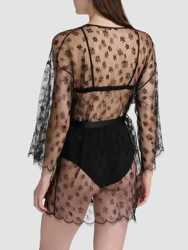 Kiki De Montparnasse Floral Lace Robe