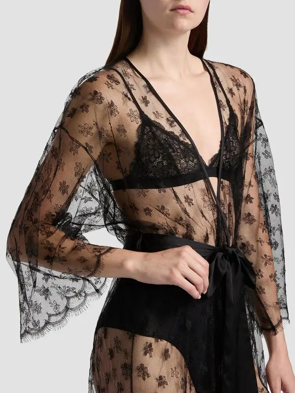 Kiki De Montparnasse Floral Lace Robe