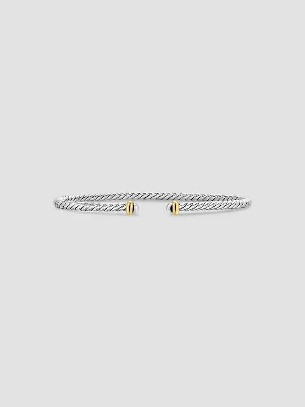 David Yurman Micro Cable Flex Bracelet In Sterling - Silver
