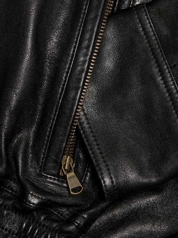 NILI LOTAN Aime Leather Bomber Jacket