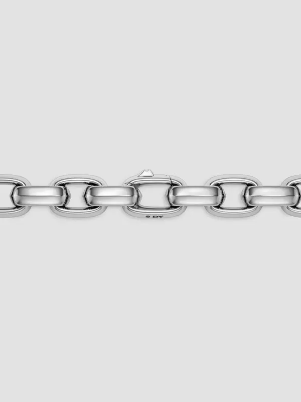 David Yurman Chevron Oval Link Necklace In Sterling 10mm