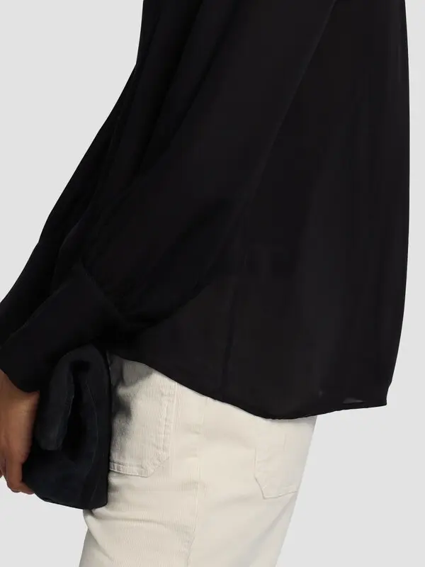 NILI LOTAN Mariposa Silk V-neck Blouse