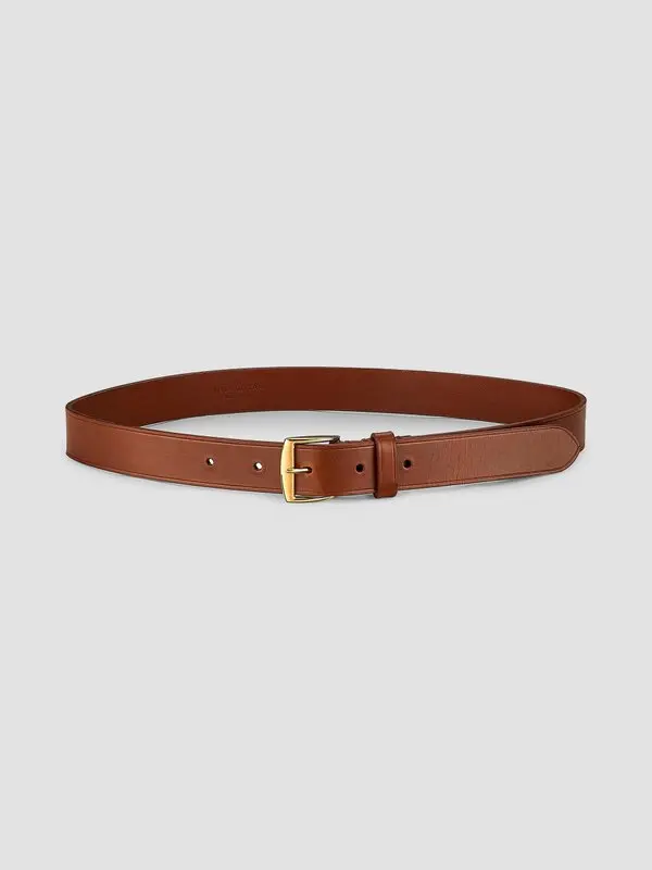 NILI LOTAN Sloane Croc-embossed Leather Belt - Cognac