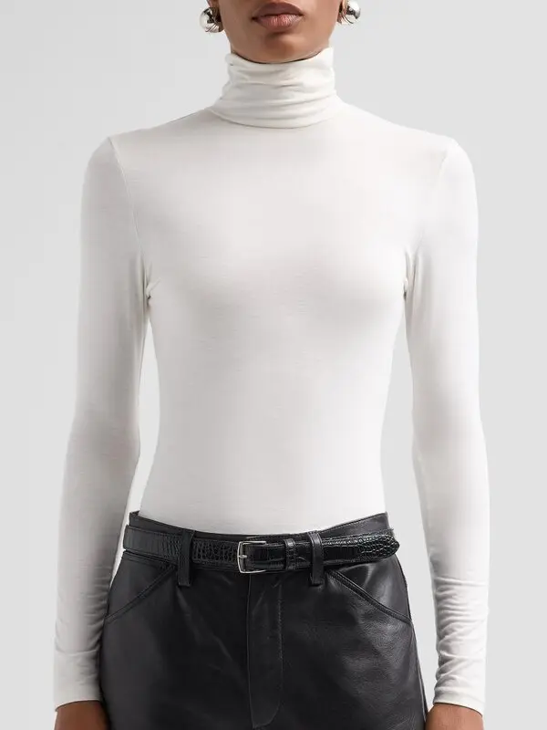 NILI LOTAN Keria Jersey Top - Ecru