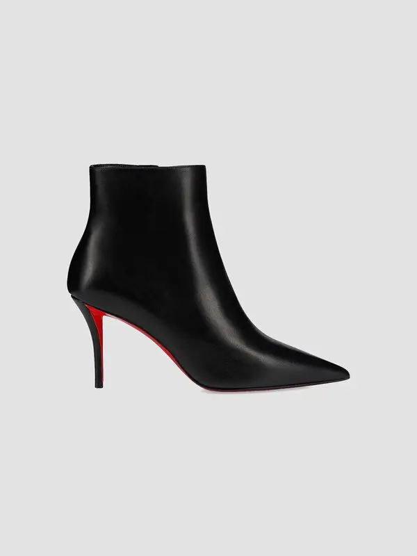 CHRISTIAN LOUBOUTIN Miss Z 80mm Leather Zipped Booties