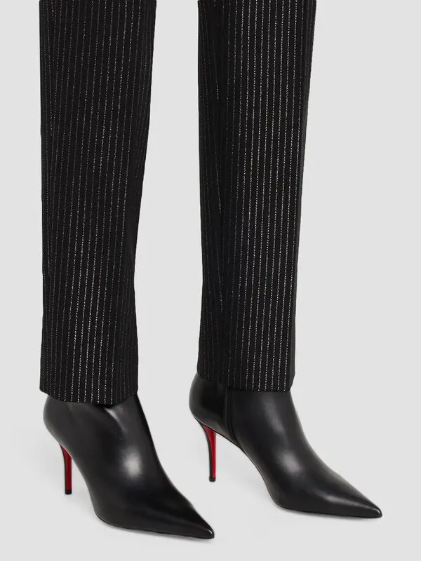 CHRISTIAN LOUBOUTIN Miss Z 80mm Leather Zipped Booties
