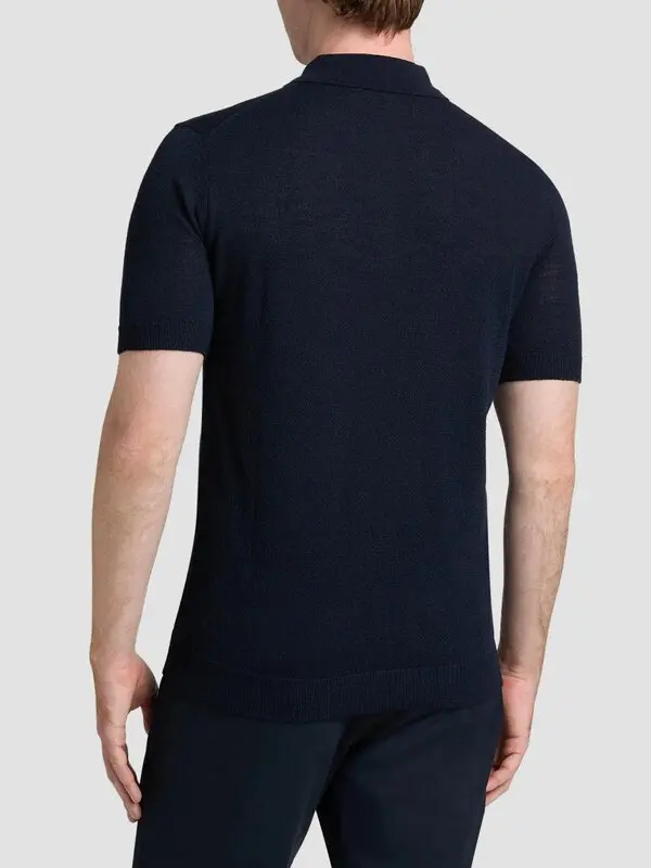 SAKS FIFTH AVENUE Collection Wool-blend Jersey Polo Shirt