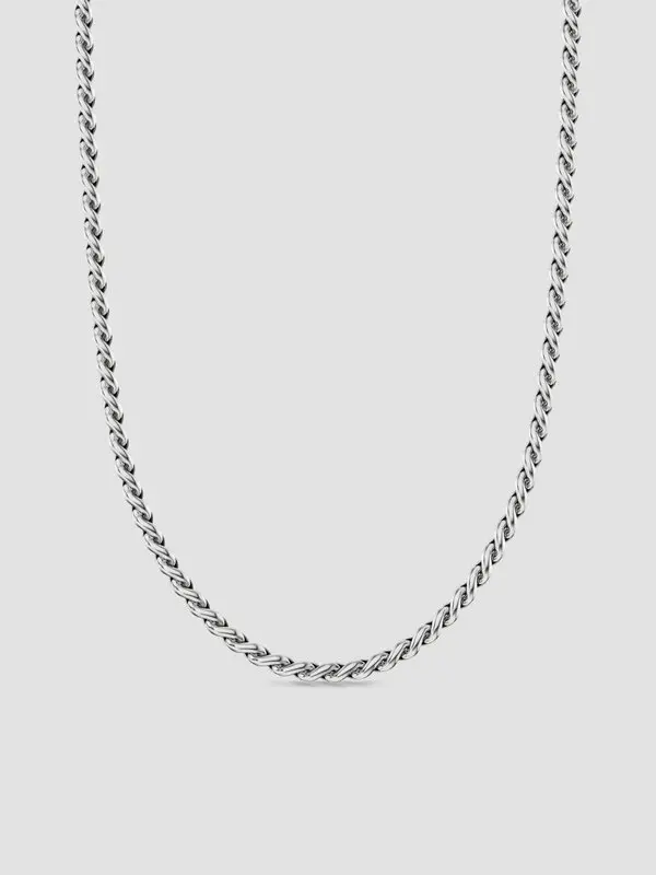 David Yurman Sculpted Cable Chain Necklace In Sterling 3.7mm - Silver