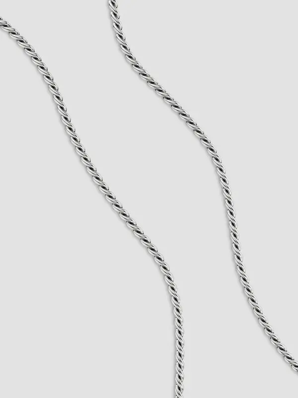 David Yurman Sculpted Cable Chain Necklace In Sterling 3.7mm