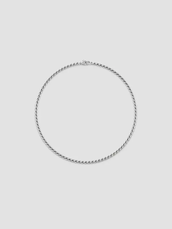 David Yurman Sculpted Cable Chain Necklace In Sterling 3.7mm