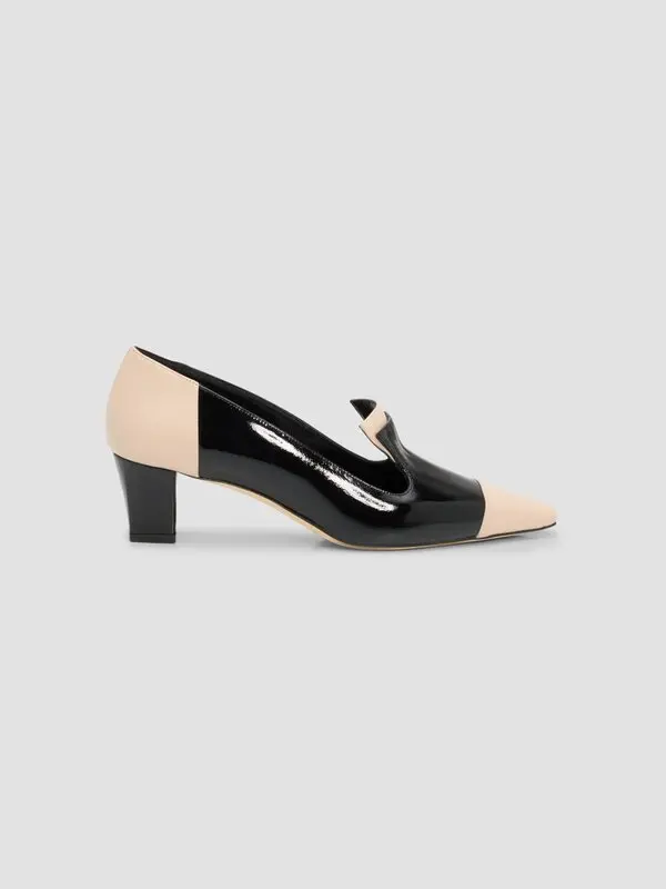 Manolo Blahnik Polastron 50mm Two-tone Leather Pumps