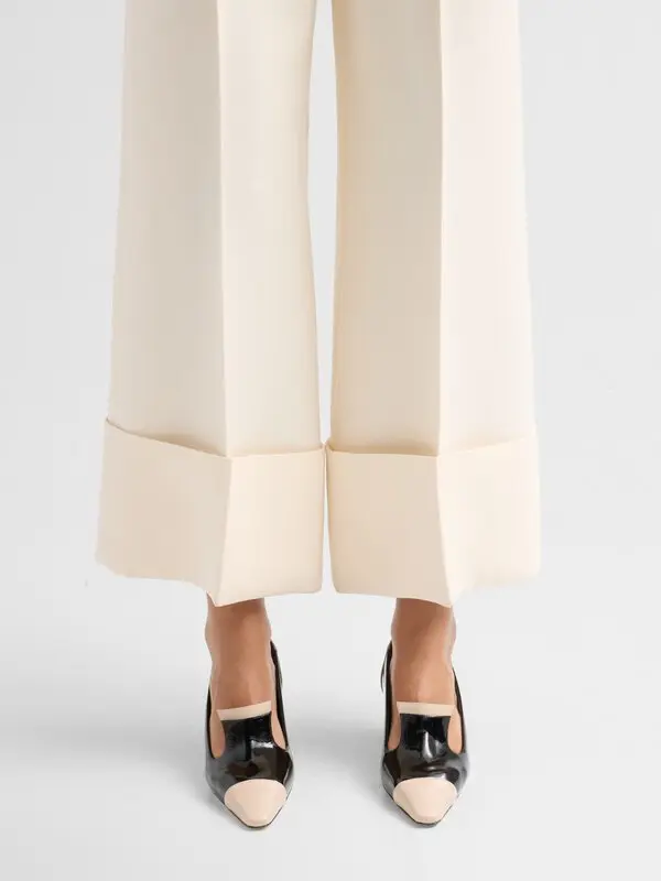 Manolo Blahnik Polastron 50mm Two-tone Leather Pumps