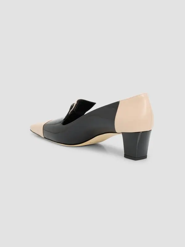 Manolo Blahnik Polastron 50mm Two-tone Leather Pumps