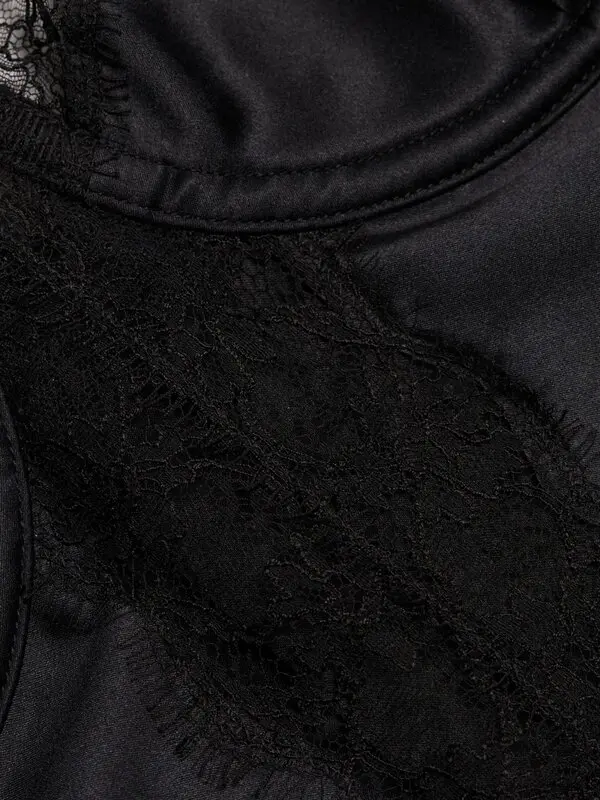 Kiki De Montparnasse Satin & Lace Longline Bra