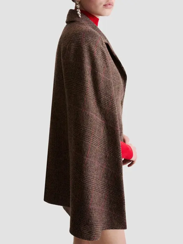 Marella Lightweight Wool Blend Cape Jacket