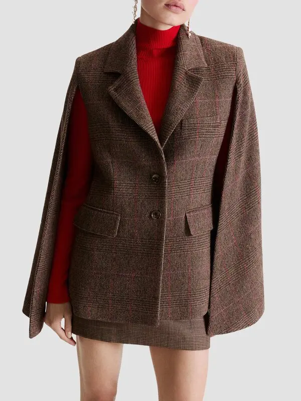 Marella Lightweight Wool Blend Cape Jacket