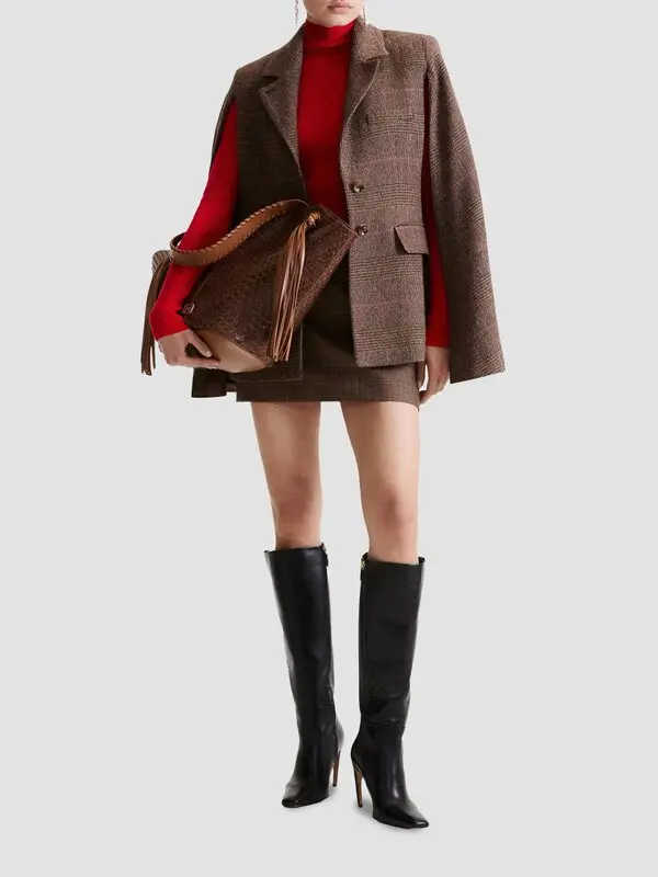 Marella Lightweight Wool Blend Cape Jacket