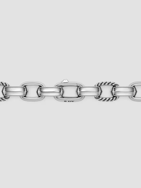 David Yurman Chevron Oval Link Necklace In Sterling 7mm