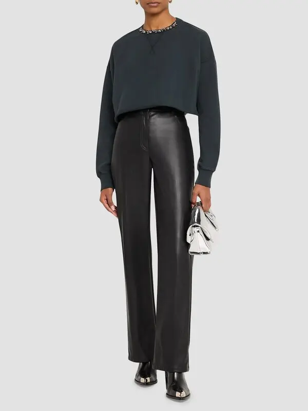 GOLDEN GOOSE Golden Jeweled Cropped Sweatshirt