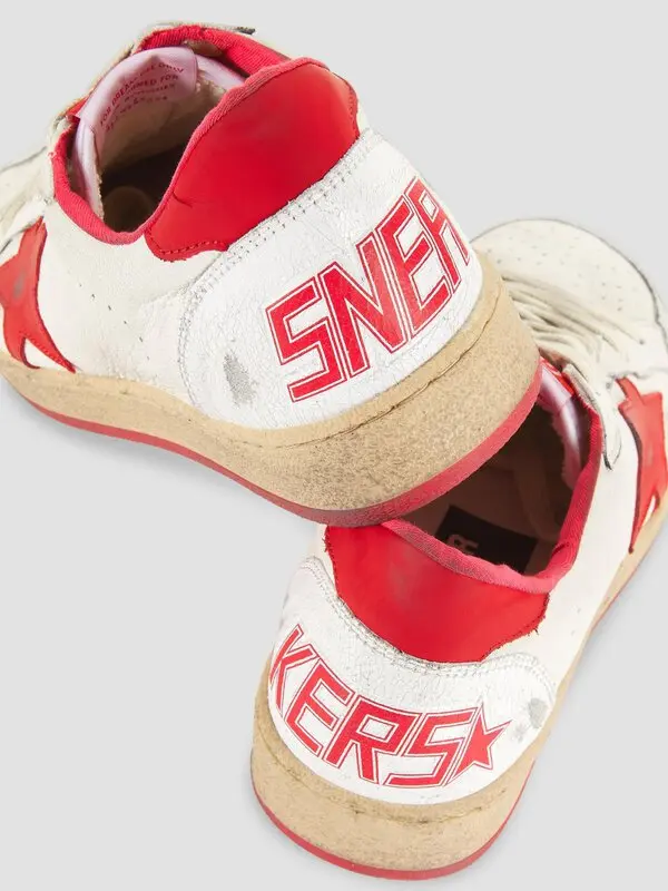 GOLDEN GOOSE Ball Star Leather Low-top Sneakers - White