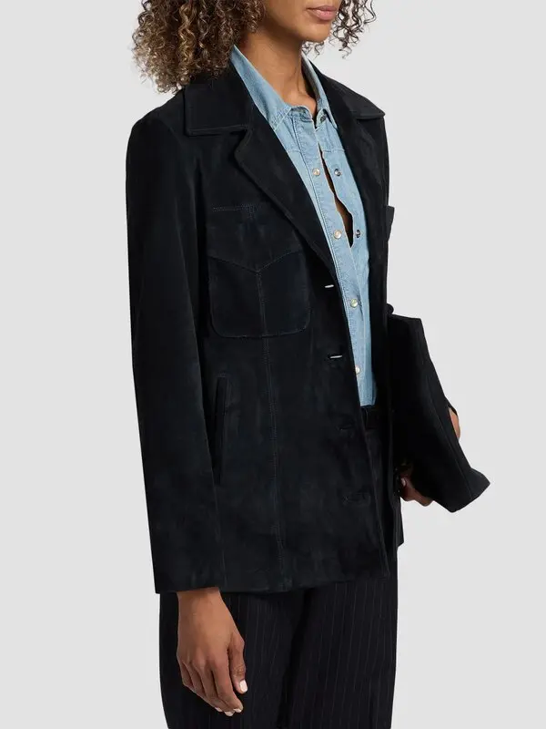 NILI LOTAN Dominic Suede Jacket