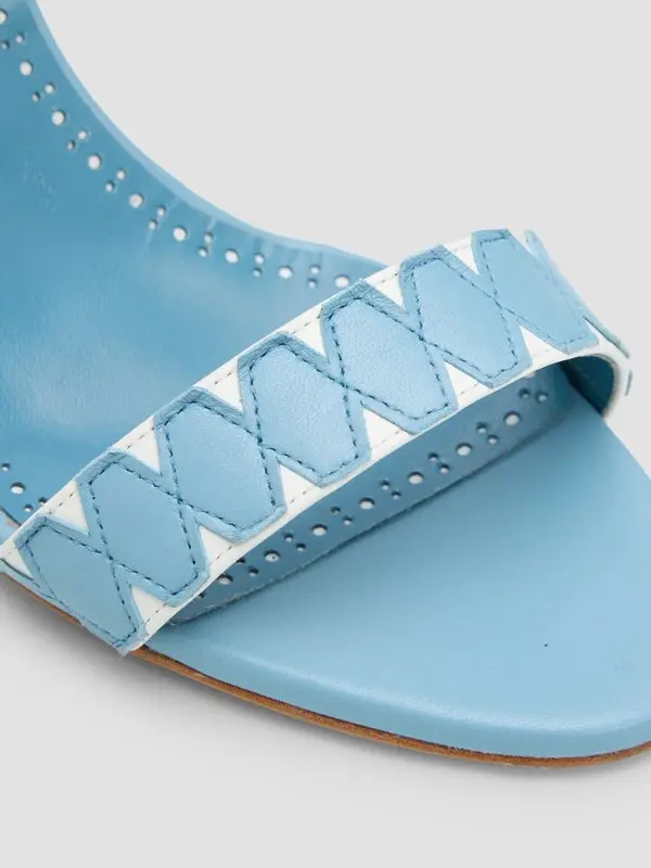 Manolo Blahnik Coron Geometric Leather Sandals
