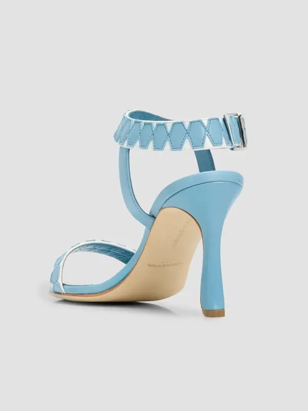 Manolo Blahnik Coron Geometric Leather Sandals