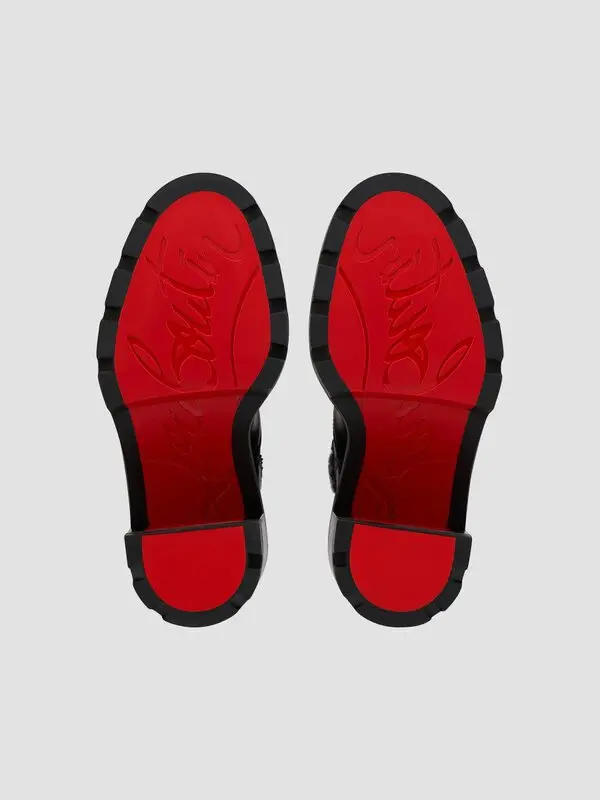CHRISTIAN LOUBOUTIN Cortinetta College Leather 100mm Zipped Booties