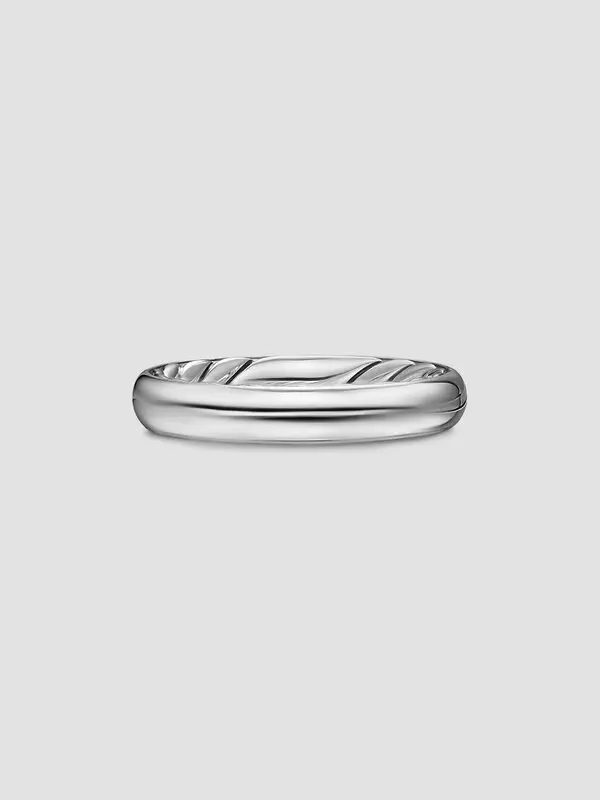 David Yurman Dy Mercer Band Ring In Sterling 3.7mm - Silver