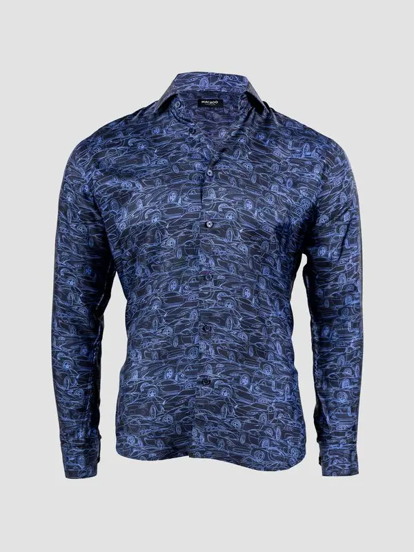 MACEOO Fibonacci Marthyr Shirt - Blue