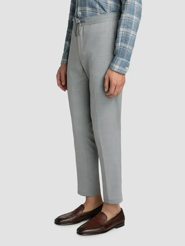 SAKS FIFTH AVENUE Lanatel Wool-blend Drawstring Pants
