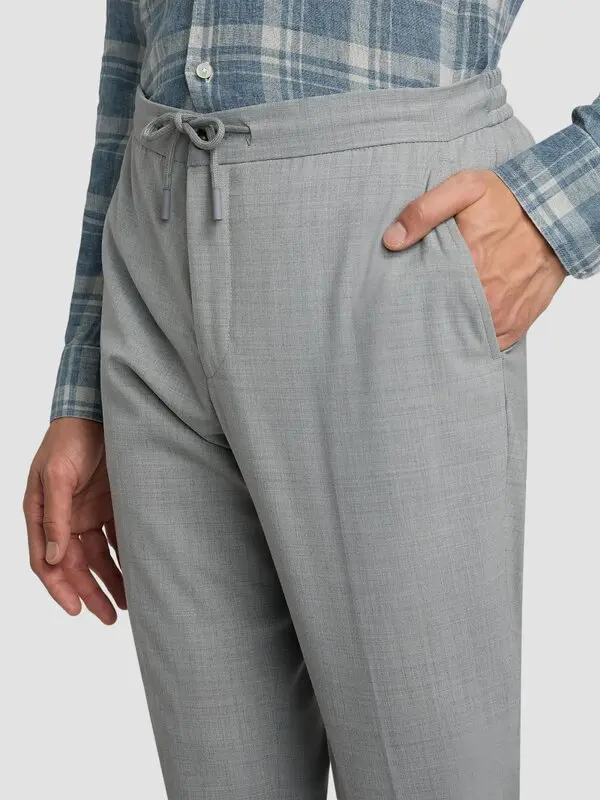 SAKS FIFTH AVENUE Lanatel Wool-blend Drawstring Pants
