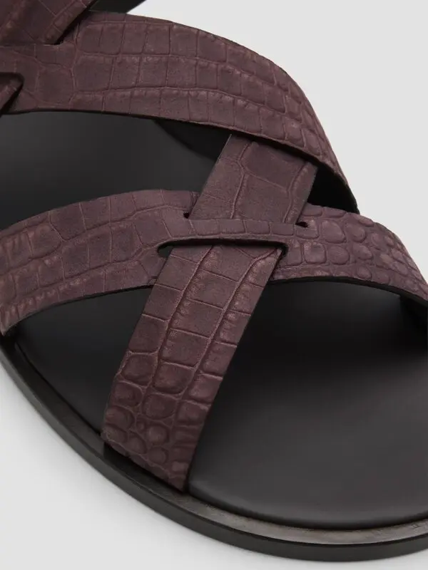 Manolo Blahnik Marvin Leather Sandals