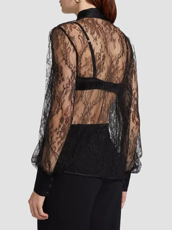 Kiki De Montparnasse Lace Tie-neck Blouse