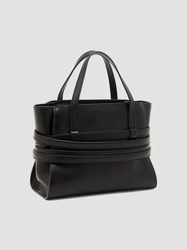 Moschino Tie Me Leather Shoulder Bag