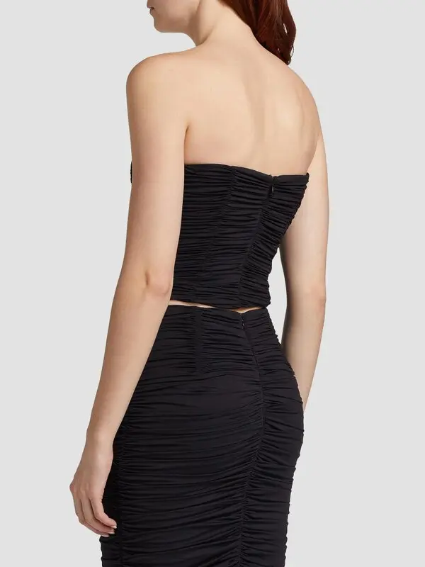 Kiki De Montparnasse Echauffe Ruched Bustier Top
