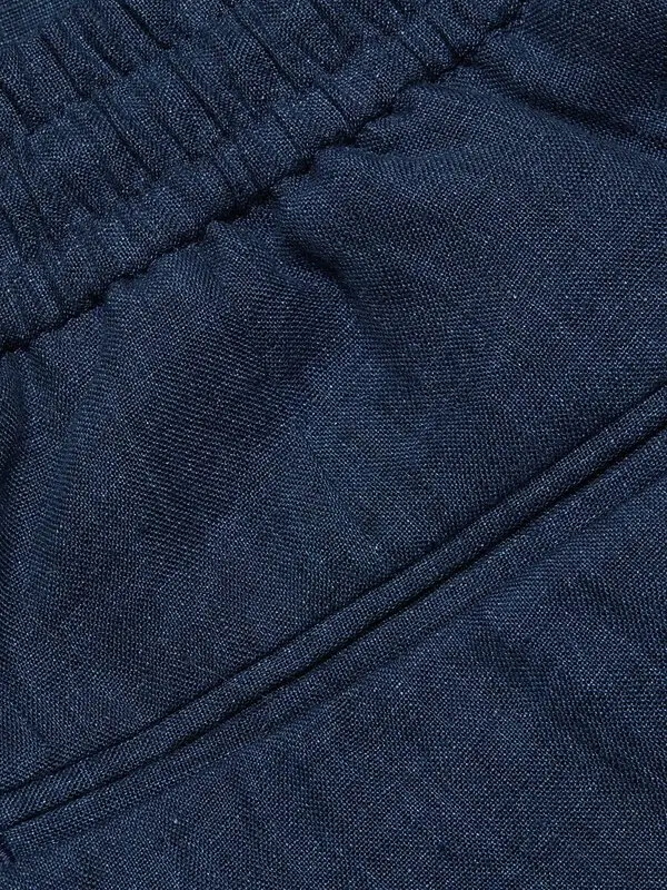 SAKS FIFTH AVENUE Collection Délavé Linen Drawstring Pants - Navy