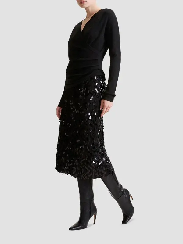 Marella Sequinned Fil Coupé Skirt