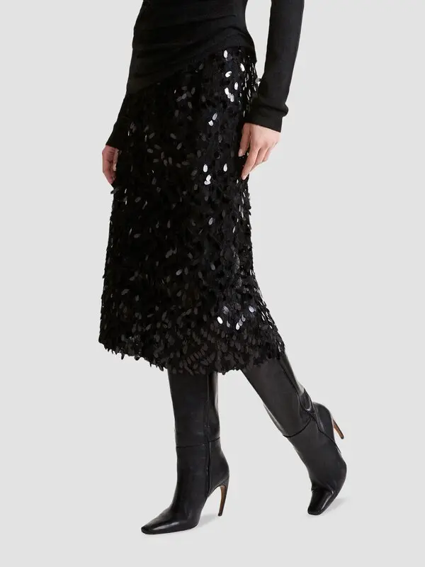 Marella Sequinned Fil Coupé Skirt