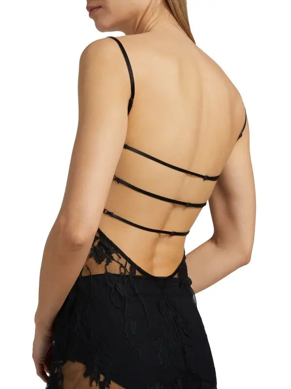 Kiki De Montparnasse Dominique Sheer Lace Midi-dress