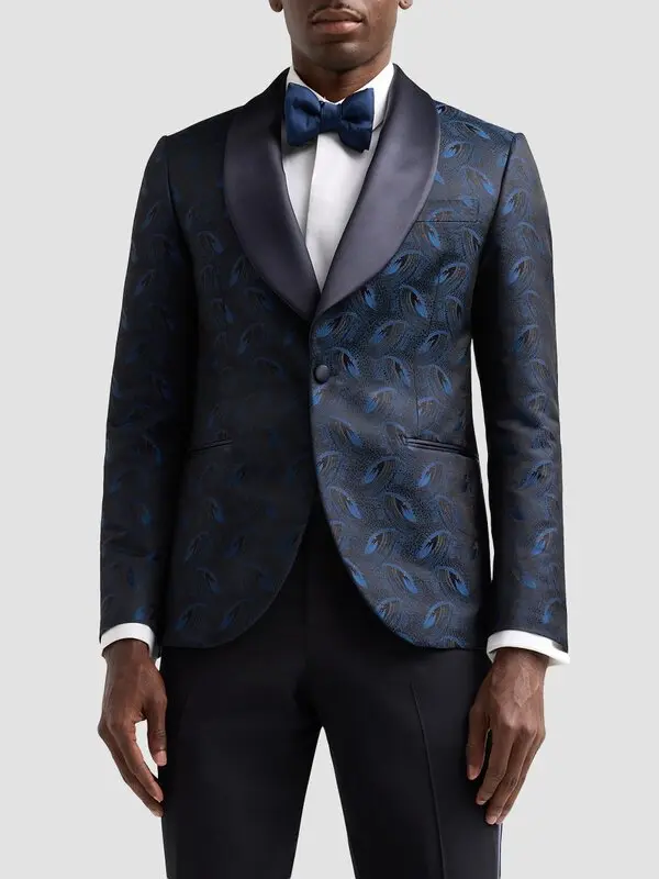 Pal Zileri Peacock-effect Silk-blend Dinner Jacket