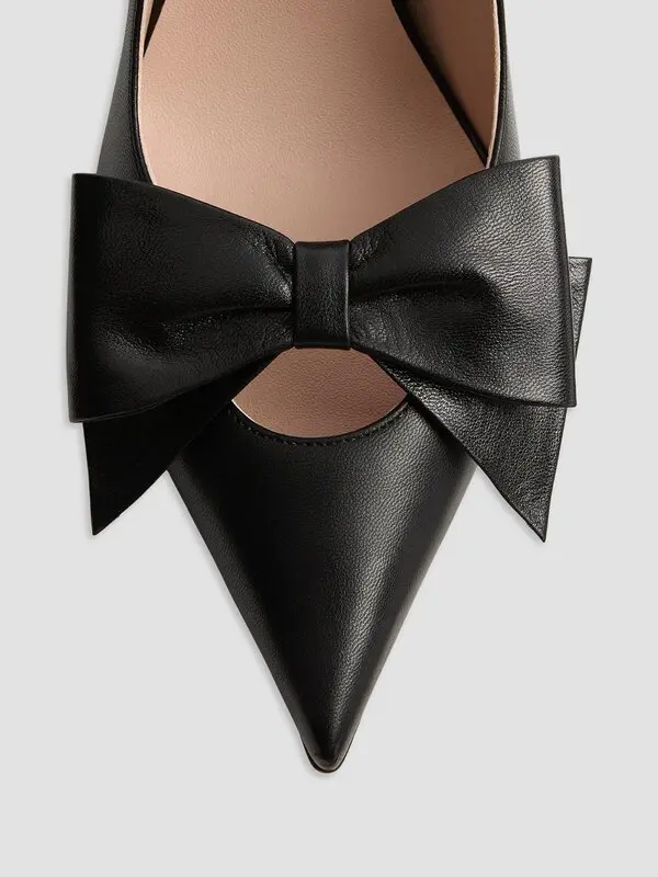 Valentino Garavani Bowow 100mm Pumps In Kidskin - Black