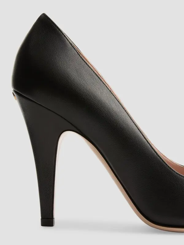 Valentino Garavani Bowow 100mm Pumps In Kidskin - Black
