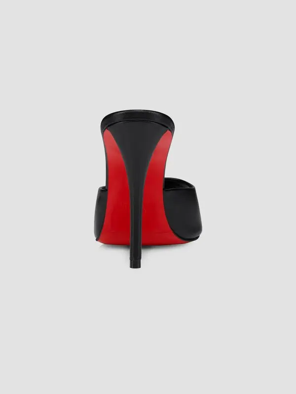 CHRISTIAN LOUBOUTIN Miss Z 100mm Leather Mule Sandals - Black