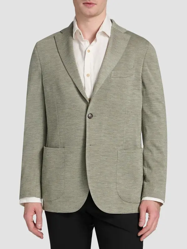 SAKS FIFTH AVENUE Wool-cashmere Sport Coat - Beige