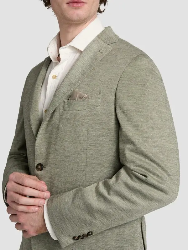 SAKS FIFTH AVENUE Wool-cashmere Sport Coat - Beige