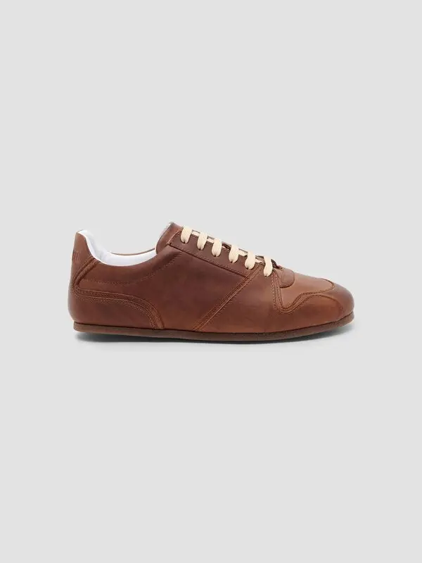 Moschino Leather & Suede Sneakers - Nut